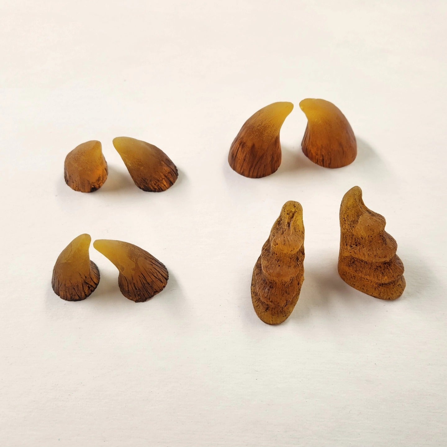 Assorted Aradani Resin Glue-on Horns - Aged Amber – Aradani Costumes